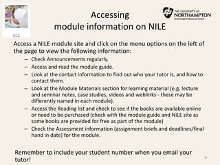 The University of Northampton - Onboard, online, on Nile | PPTX