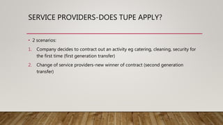 Transfer of Undertakings (TUPE) Law in Ireland-the Essentials | PPTX