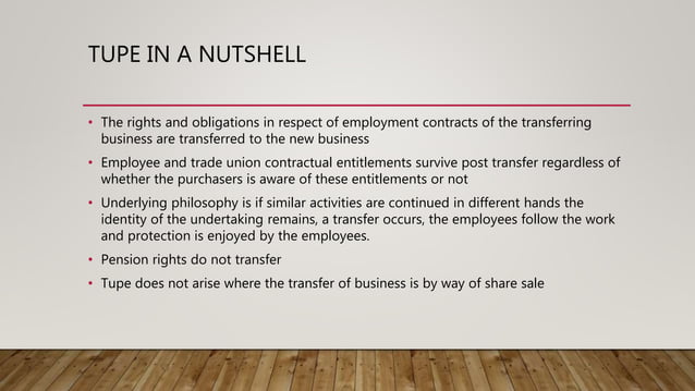 Transfer of Undertakings (TUPE) Law in Ireland-the Essentials | PPT