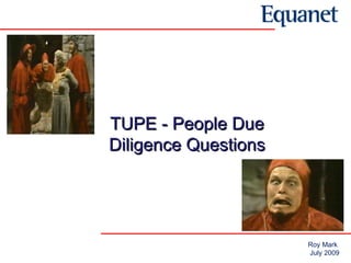 TUPE Due Diligence Questions | PPT