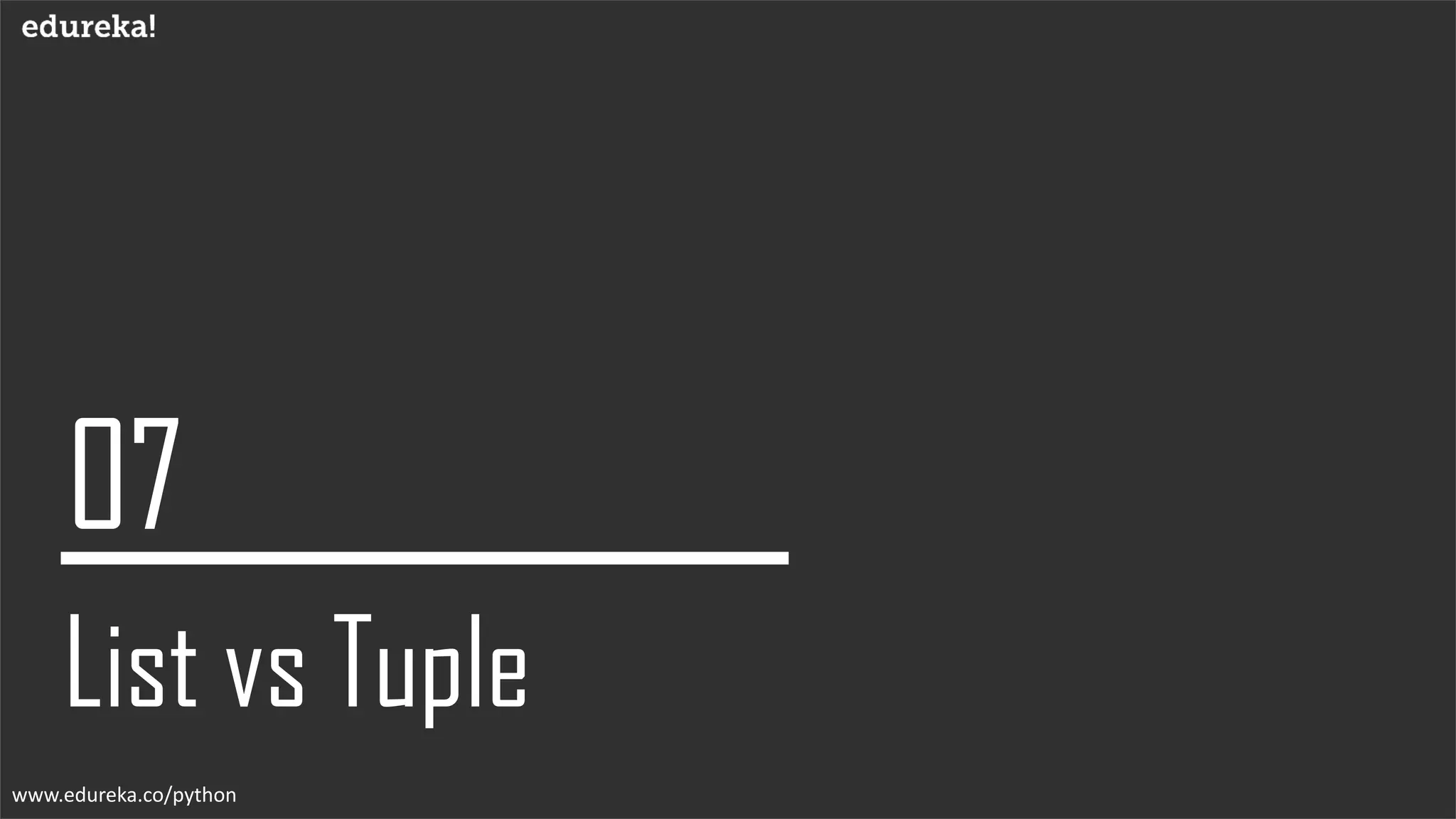 What Is Tuple In Python Python Tuple Tutorial Edureka Ppt