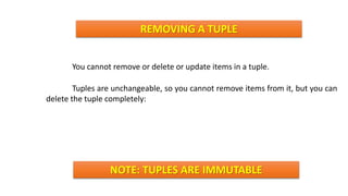 Tuples-and-Dictionaries.pptx | Programming Languages | Computing