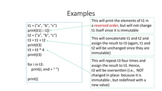 Tuples-and-Dictionaries.pptx | Programming Languages | Computing