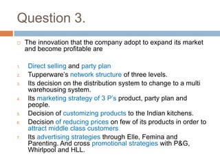 Tupperware | PPTX | Sales | Business