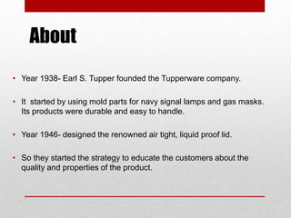 Tupperware Marketing Strategy | PPTX