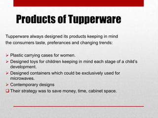 Tupperware Marketing Strategy | PPTX