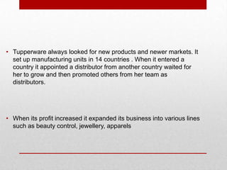 Tupperware Marketing Strategy | PPTX