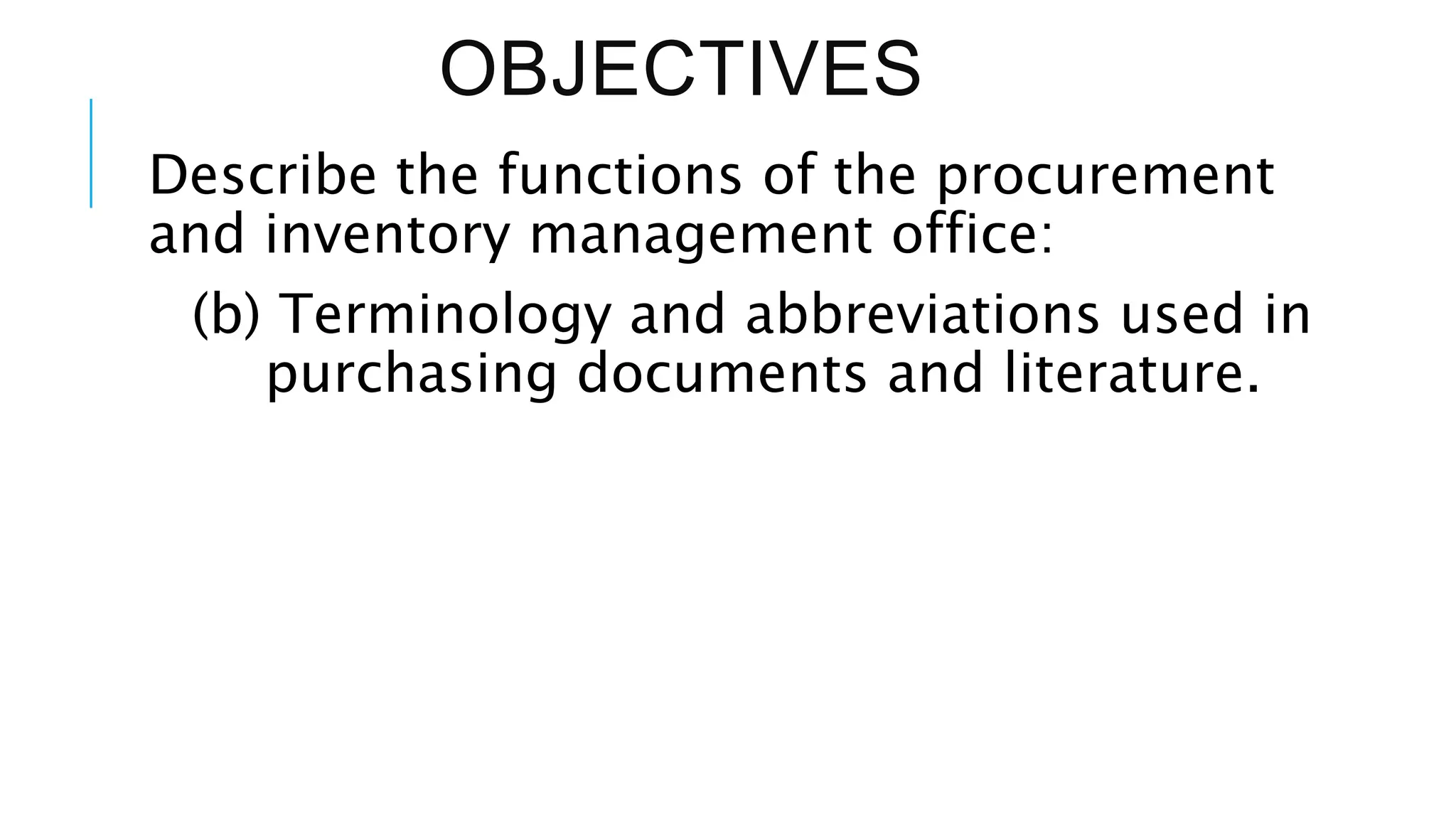 Terminology and abbreviations used in purchasing documents | PPT