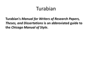 Turabian lesson | PPT