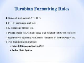 Turabian_Style powerpoint presentation on turabian | PPT