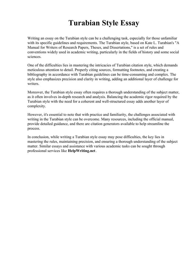 Turabian Style Essay. Southern Utah University | PDF