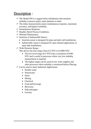 Turbidity and turbidimeter | PDF