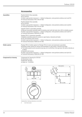 Turbimax cus52 d endress+hauser datasheet-turbidity sensor | PDF | Chemistry | Science