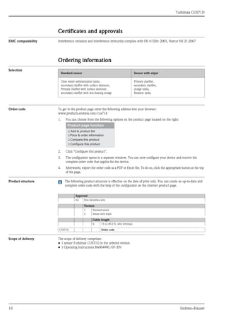 Turbimax cus71 d endress+hauser datasheet-ultrasonic interface sensor | PDF