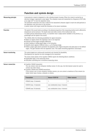 Turbimax cus71 d endress+hauser datasheet-ultrasonic interface sensor | PDF