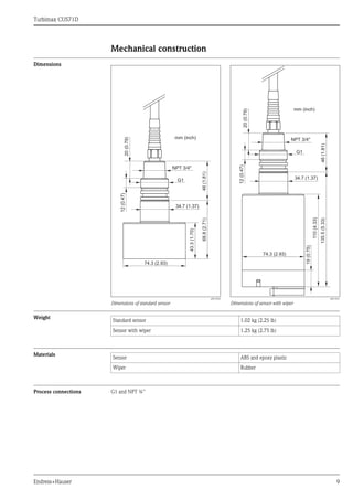 Turbimax cus71 d endress+hauser datasheet-ultrasonic interface sensor | PDF