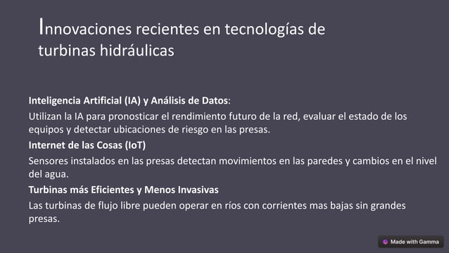 Turbinas Hidráulicas Productoras De Energia Ppt