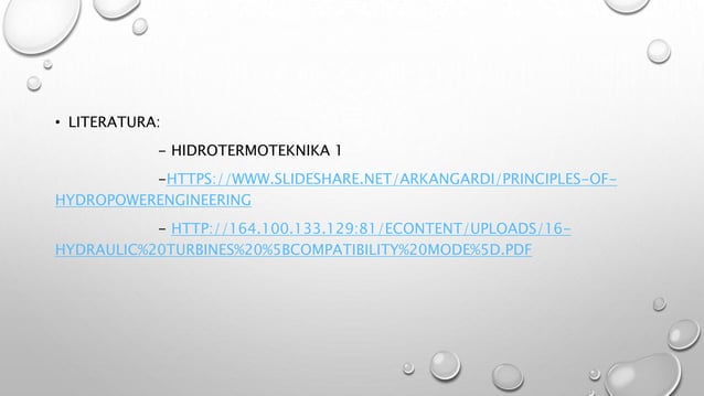 Turbinat hidraulike | PPTX