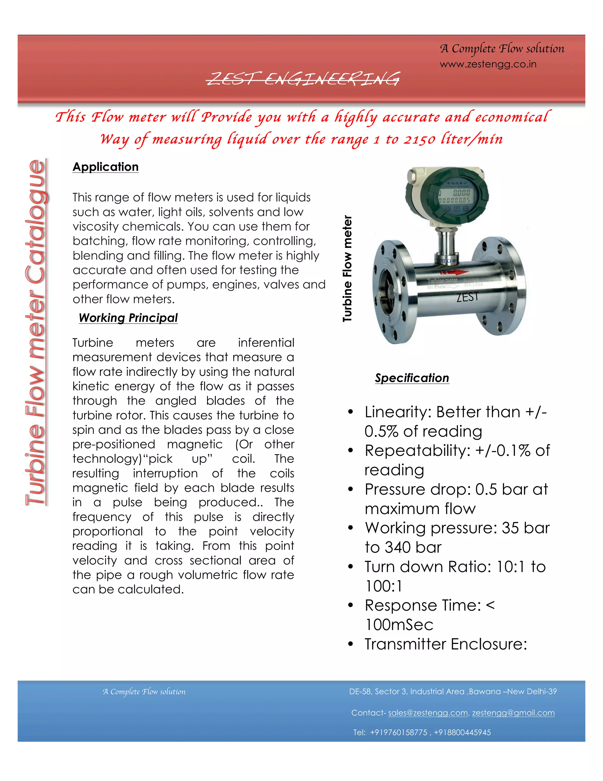 Turbine flow meter | PDF