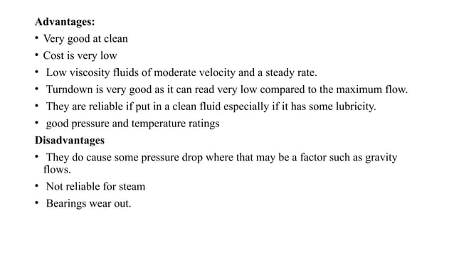 turbine flow meters - Inferential type meter | PPTX | Physics | Science