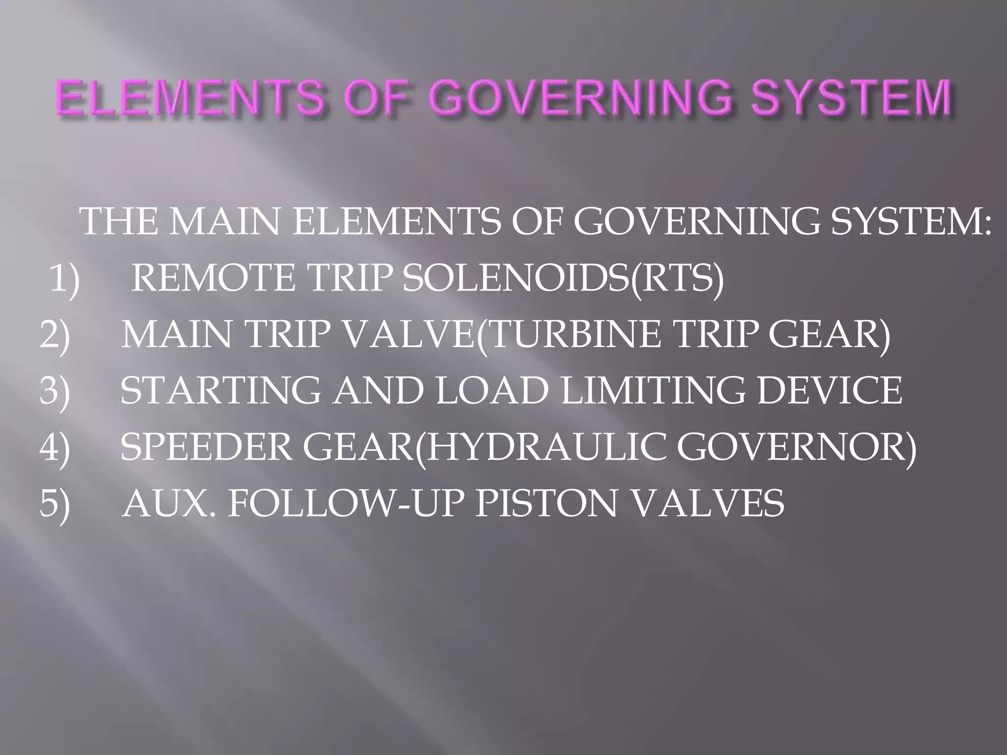 Turbine governing system an overview | PPTX