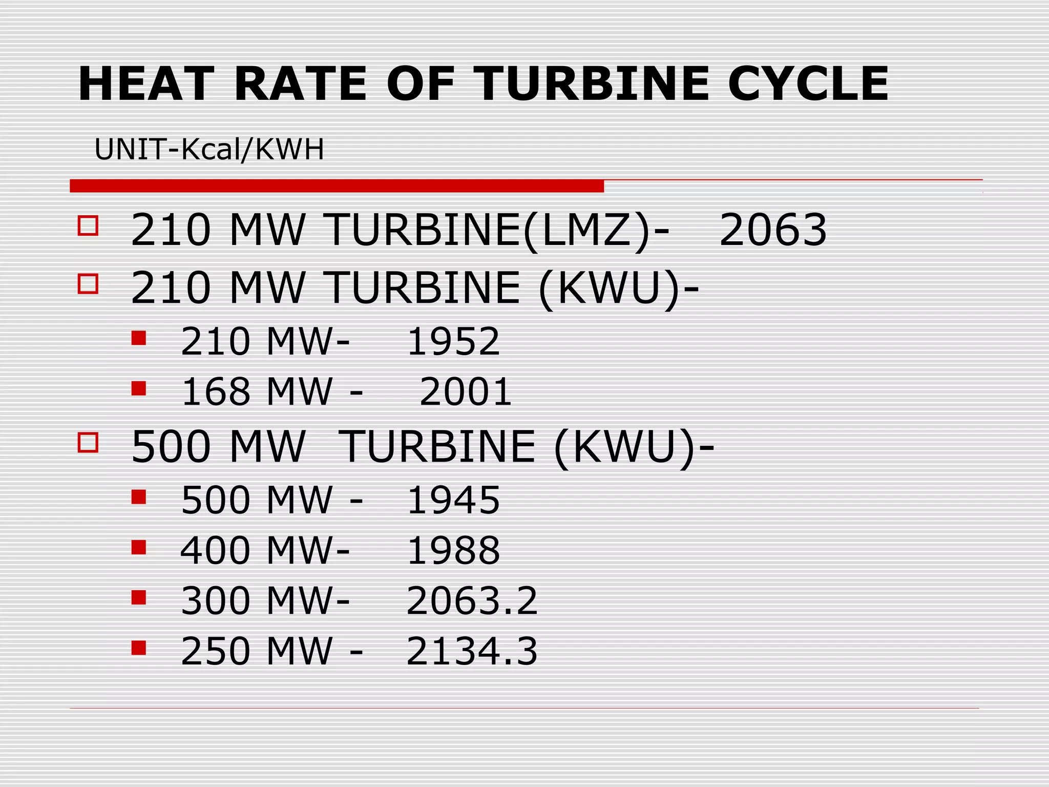 Turbine Cycle Heat Rate Calculation PPT Turbine Cycle Heat Rate Calculation PPT