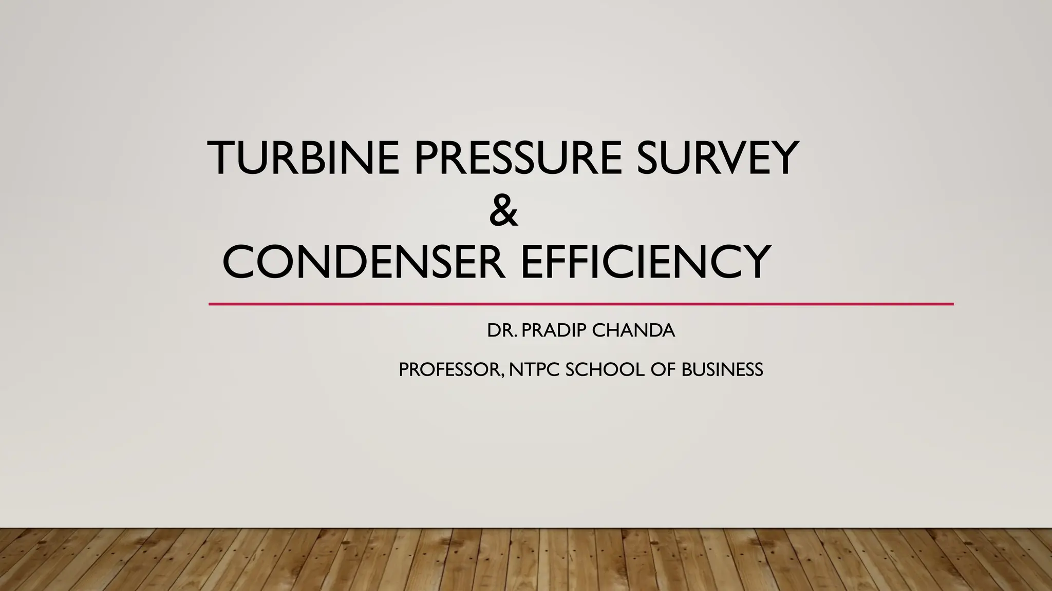 Turbine pressure survey and condenser efficiency evaluation.pptx