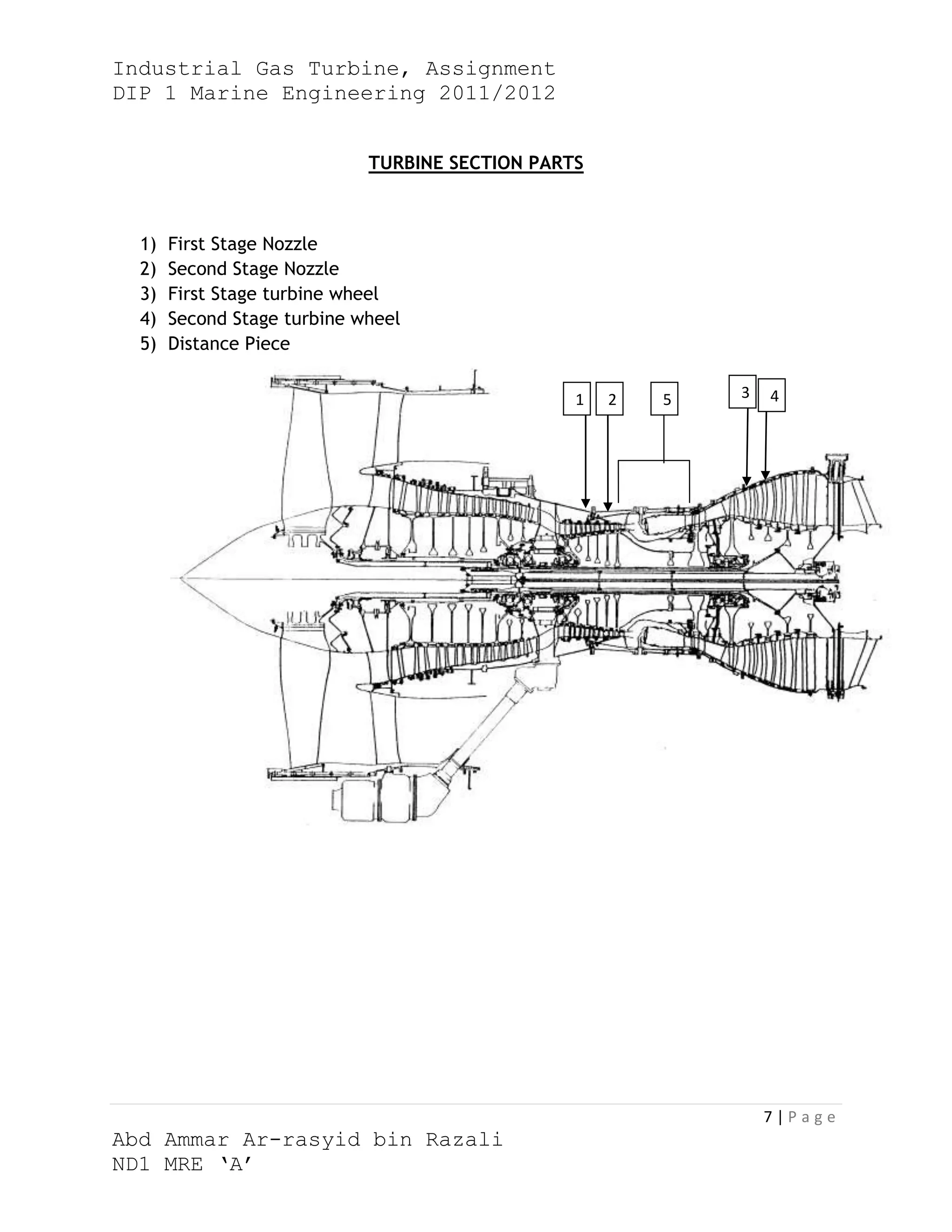 Turbine section of gas turbine | DOCX
