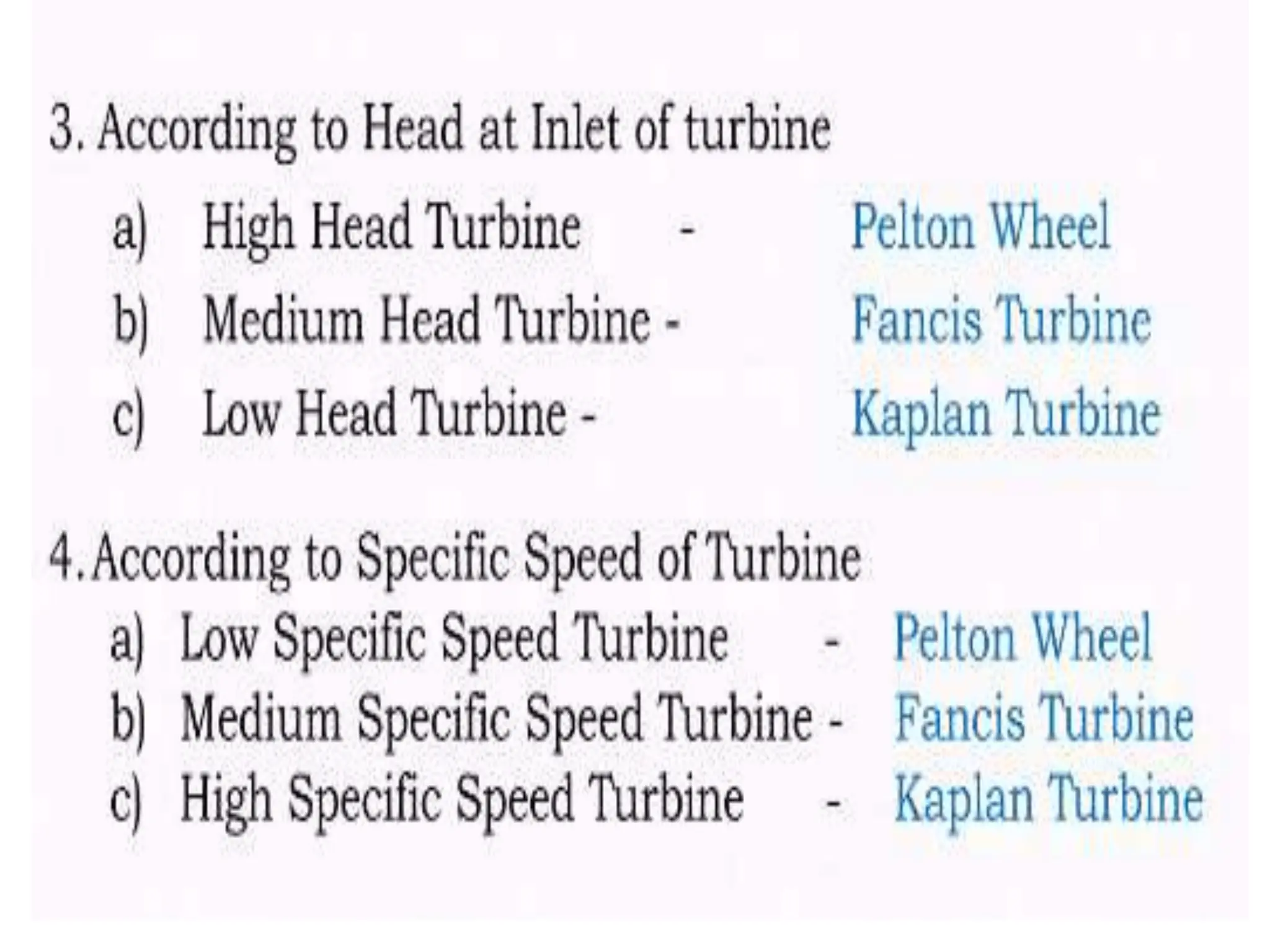 Turbines-Hydraulic Turbines-Types and it's explanation | PPTX