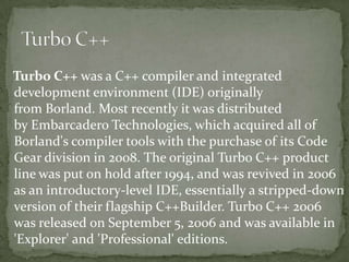 Turbo c++ | PPTX