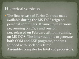 Turbo c++ | PPTX