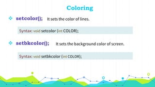 Turbo C Graphics and Mouse Programming | PPTX