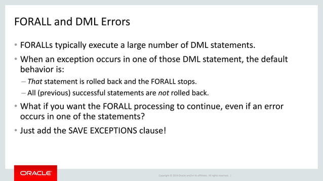 Turbocharge SQL Performance in PL/SQL with Bulk Processing | PPTX | Databases | Computer ...