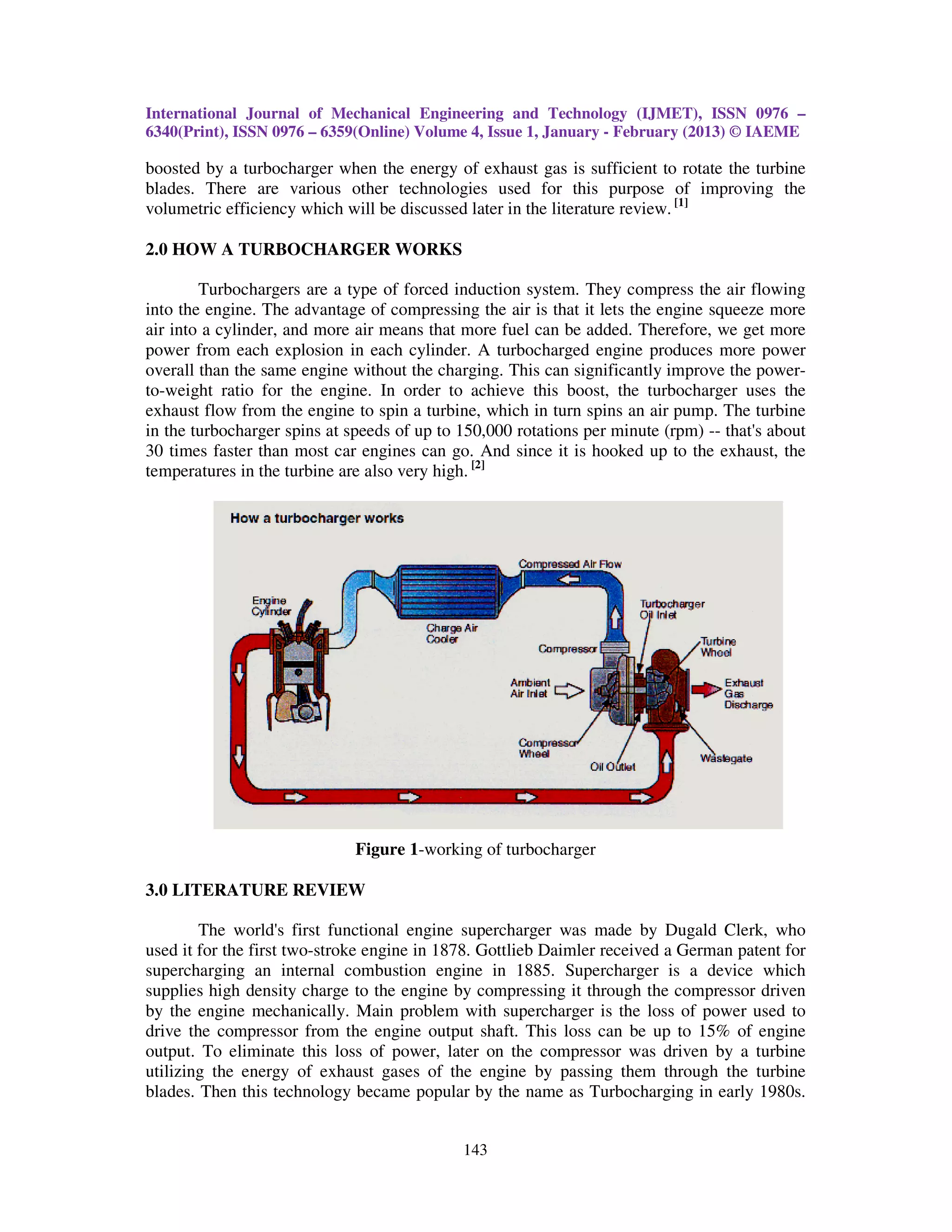 Turbocharging of ic engine a review | PDF
