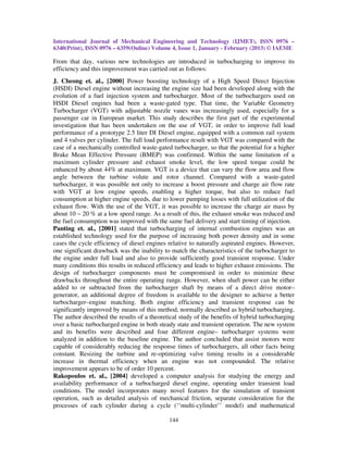 Turbocharging of ic engine a review | PDF