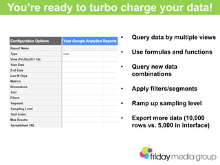 Turbocharging your Google Analytics data | PPT