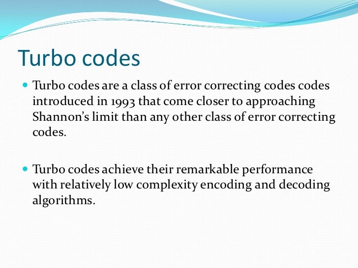 Turbo Codes Ppt