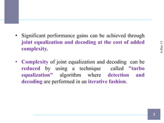 Turbo equalization | PPT
