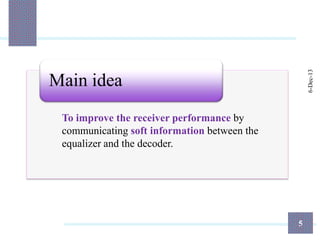 Turbo equalization | PPT