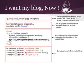 TurboGears2 Pluggable Applications | PPT