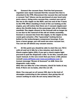 F22A DSM Turbo install | PDF