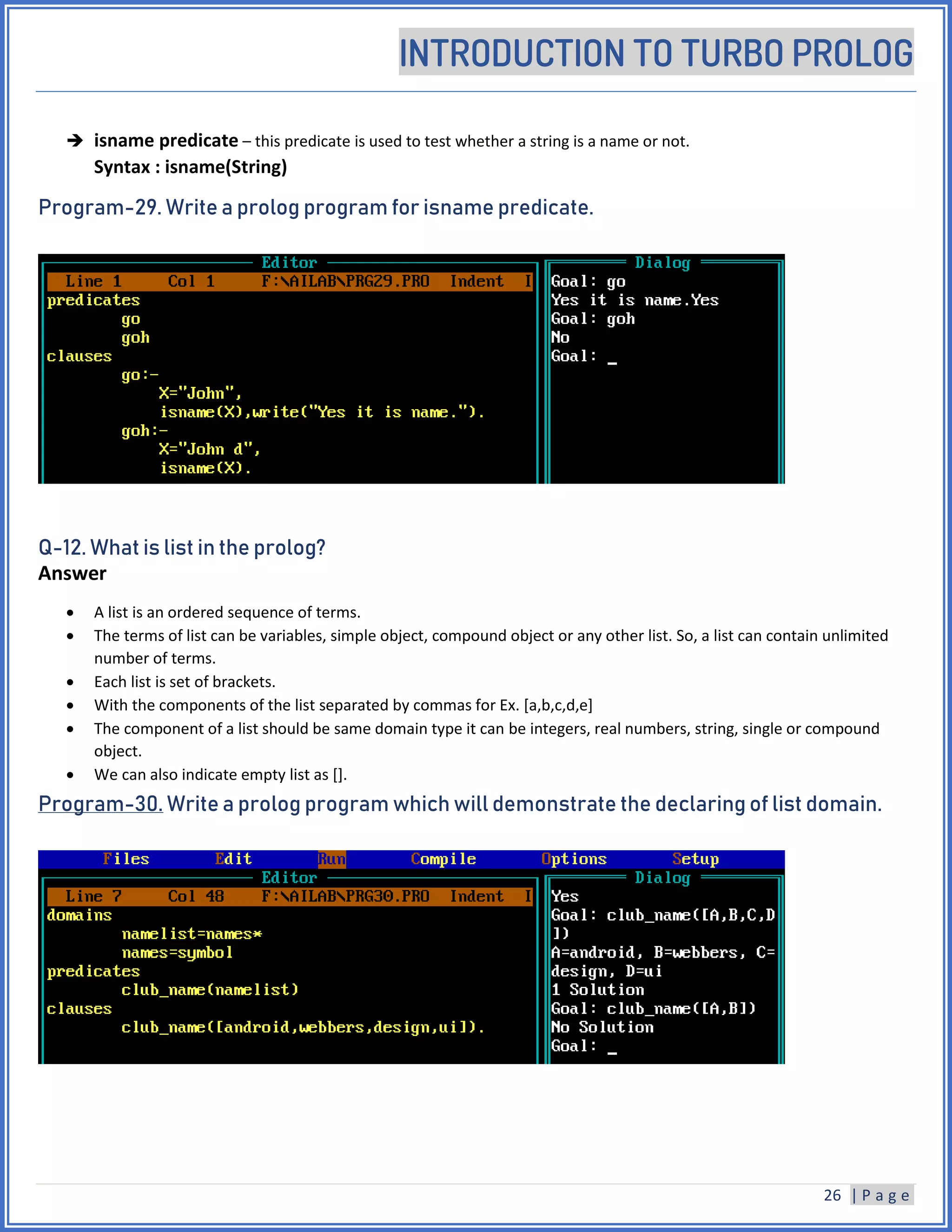Turbo prolog 2.0 basics | PDF