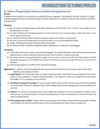 Turbo prolog 2.0 basics | PDF