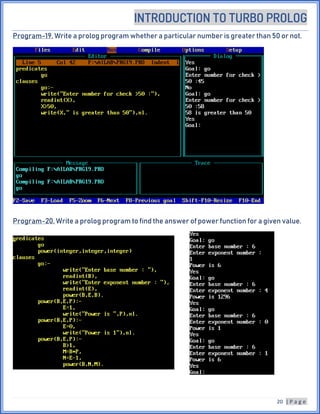 Turbo prolog 2.0 basics | PDF