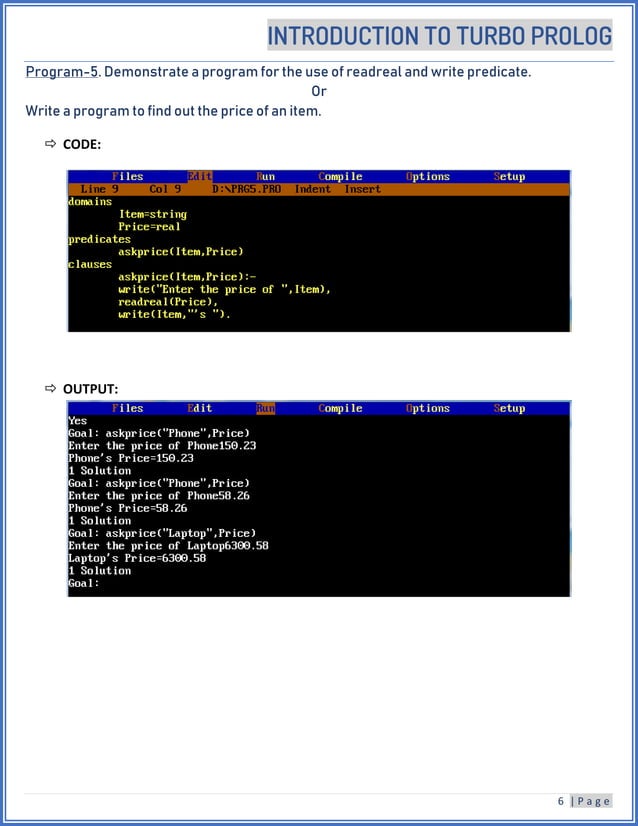 Turbo prolog 2.0 basics | PDF