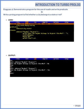 Turbo prolog 2.0 basics | PDF