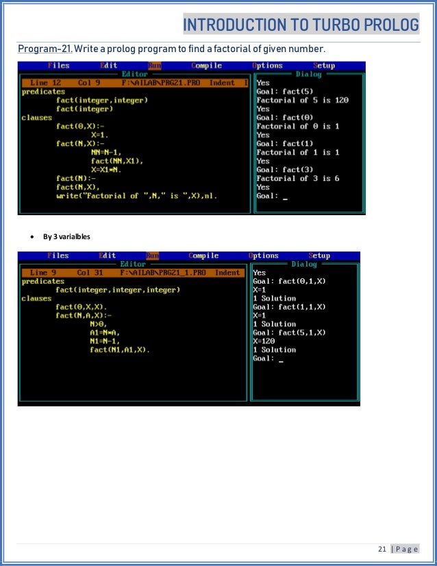 Turbo prolog 2.0 basics