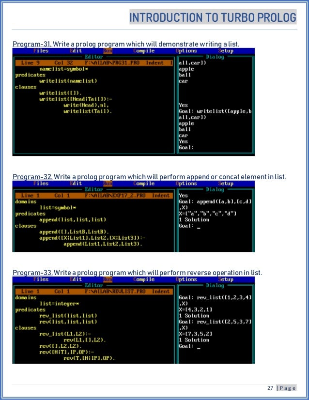 Turbo prolog 2.0 basics