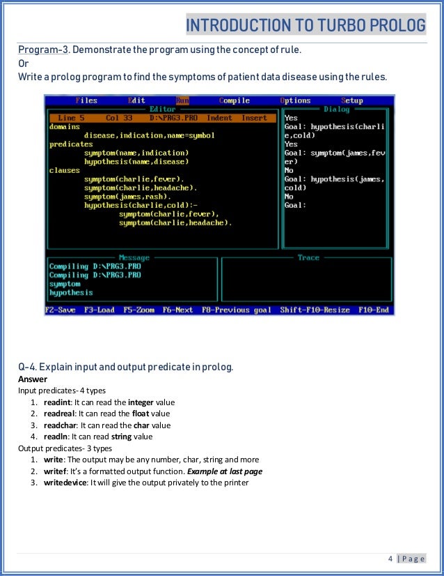 Turbo prolog 2.0 basics
