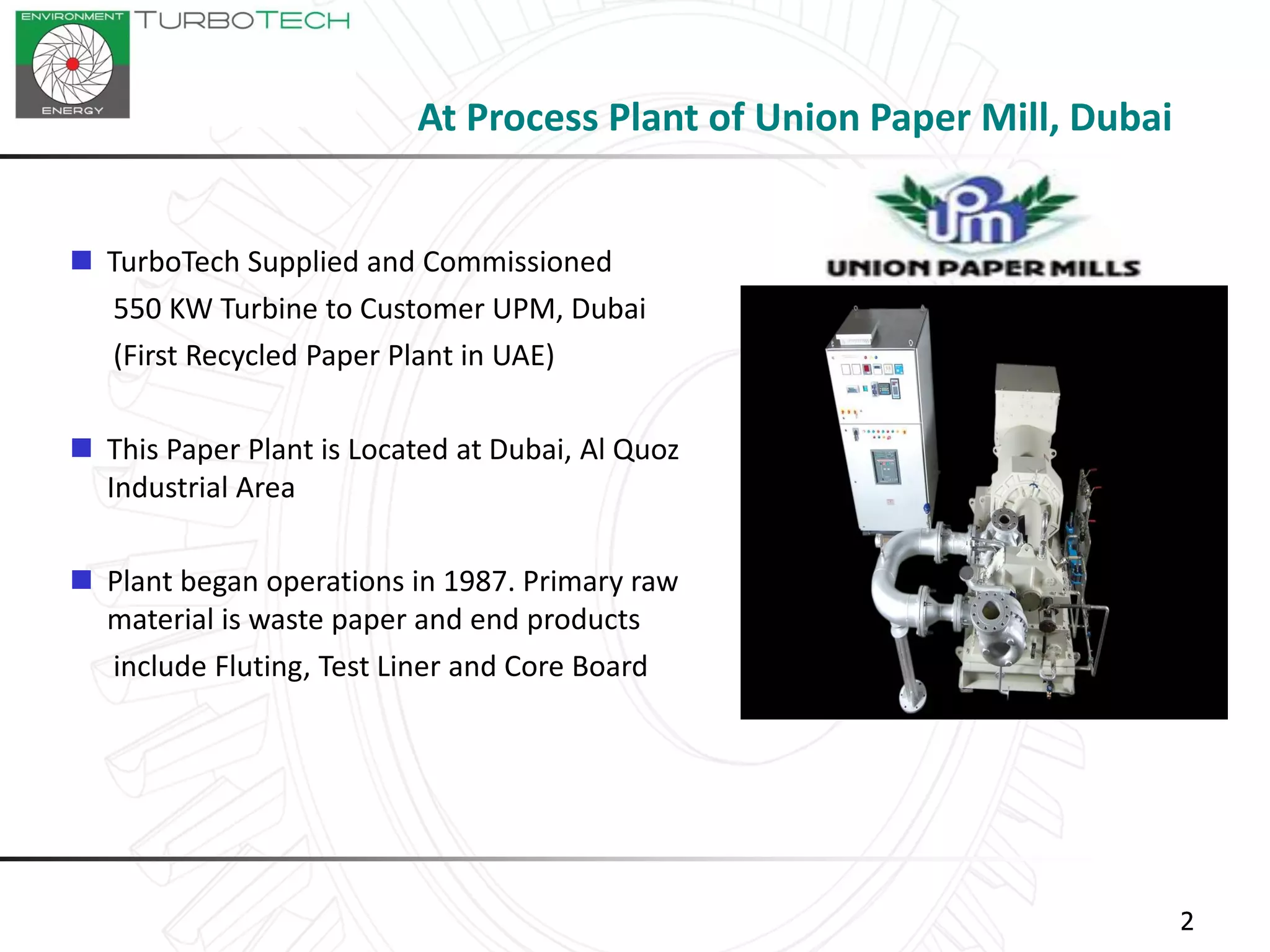 Turbo tech presentation for ECT in kraft paper manufacturing plant | PDF